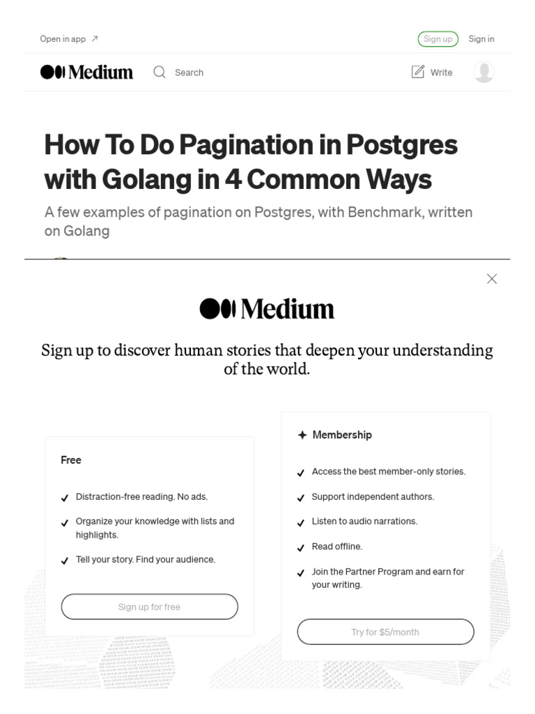 How To Do Pagination in Postgres With Golang in 4 Common Ways - by Iman Tumorang - Easyread ...