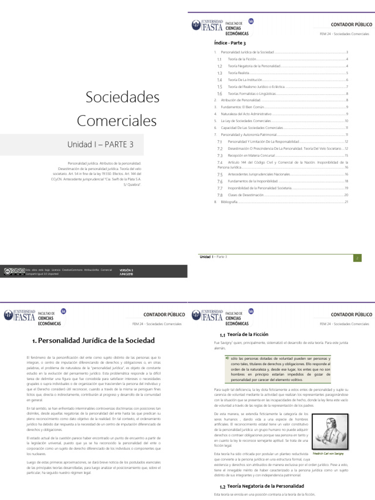 1 - UNIDAD I - Parte 3 | PDF | Bienes (Ley) | Sociedad de responsabilidad limitada