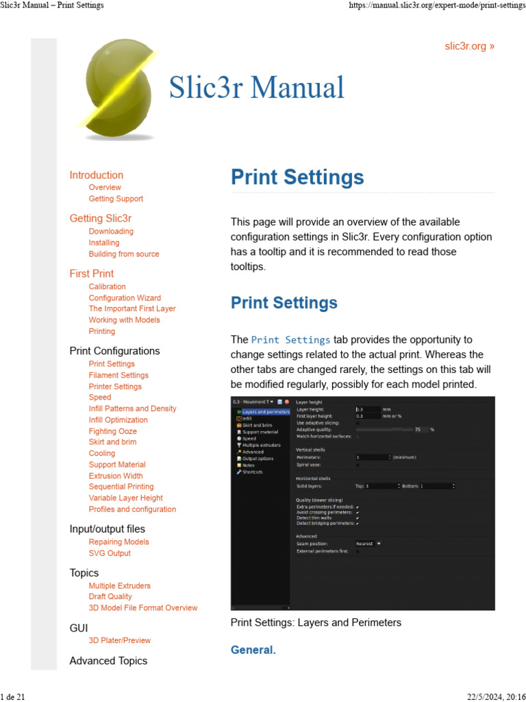 Slic3r Print Settings Guide | PDF | Extrusion | Printer (Computing)