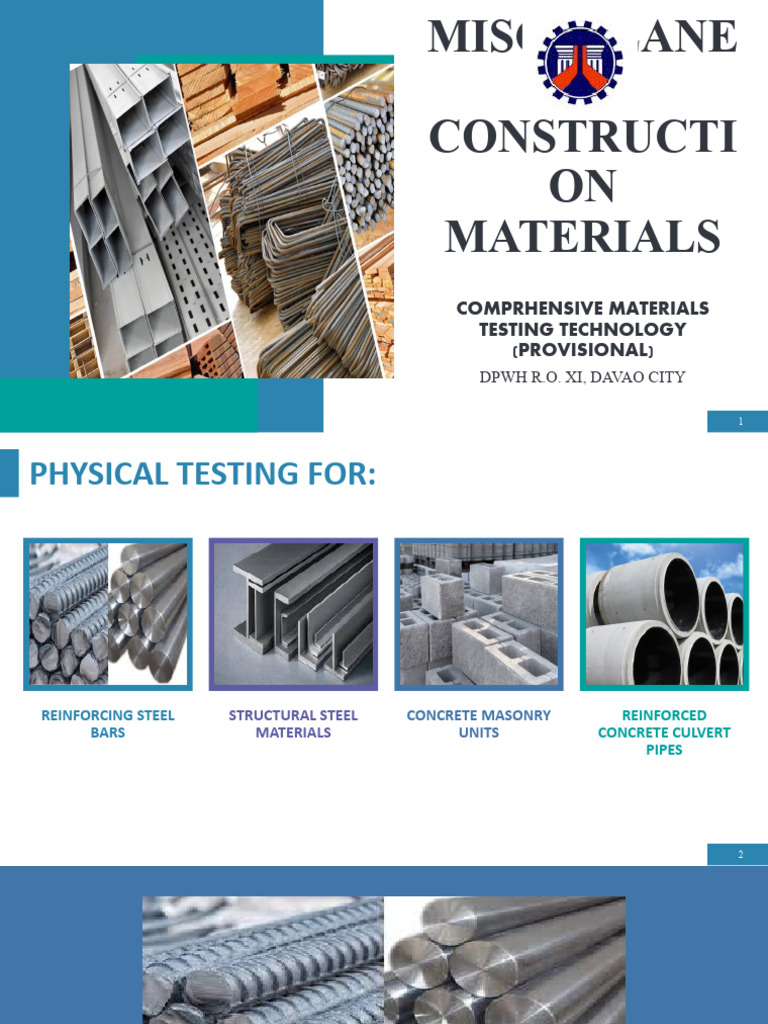 Miscellaneous Construction Materials Guide | PDF | Concrete | Masonry