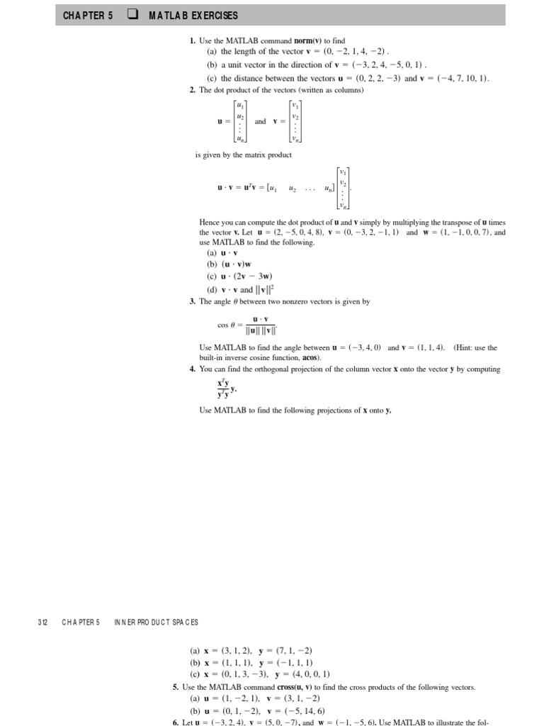CH 05 | PDF | Linear Subspace | Linear Algebra