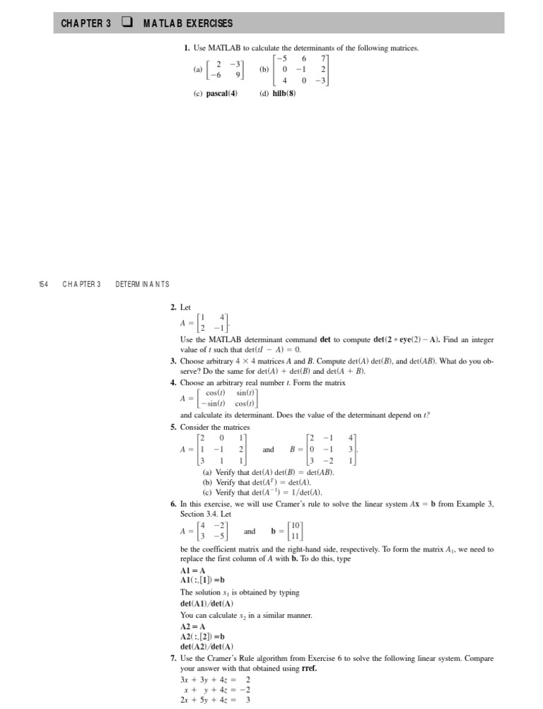 CH 03 | PDF | Determinant | Matrix (Mathematics)