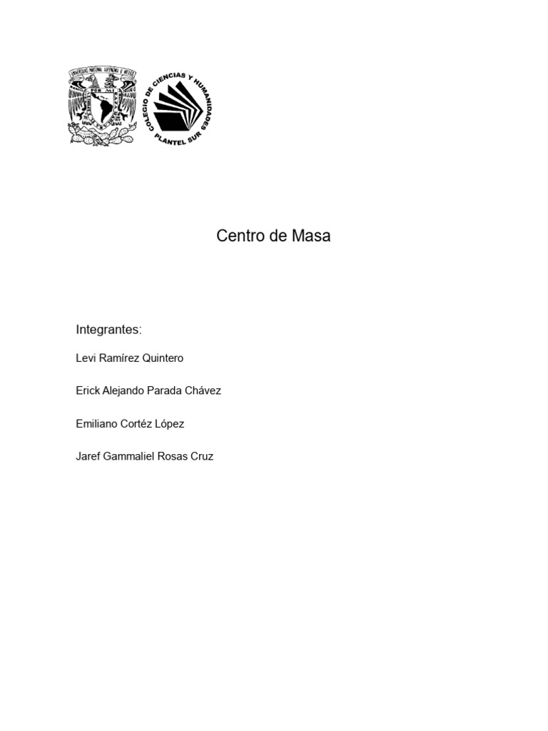 Identificación del Centro de Masa en Modelos | PDF | Masa | Mecánica