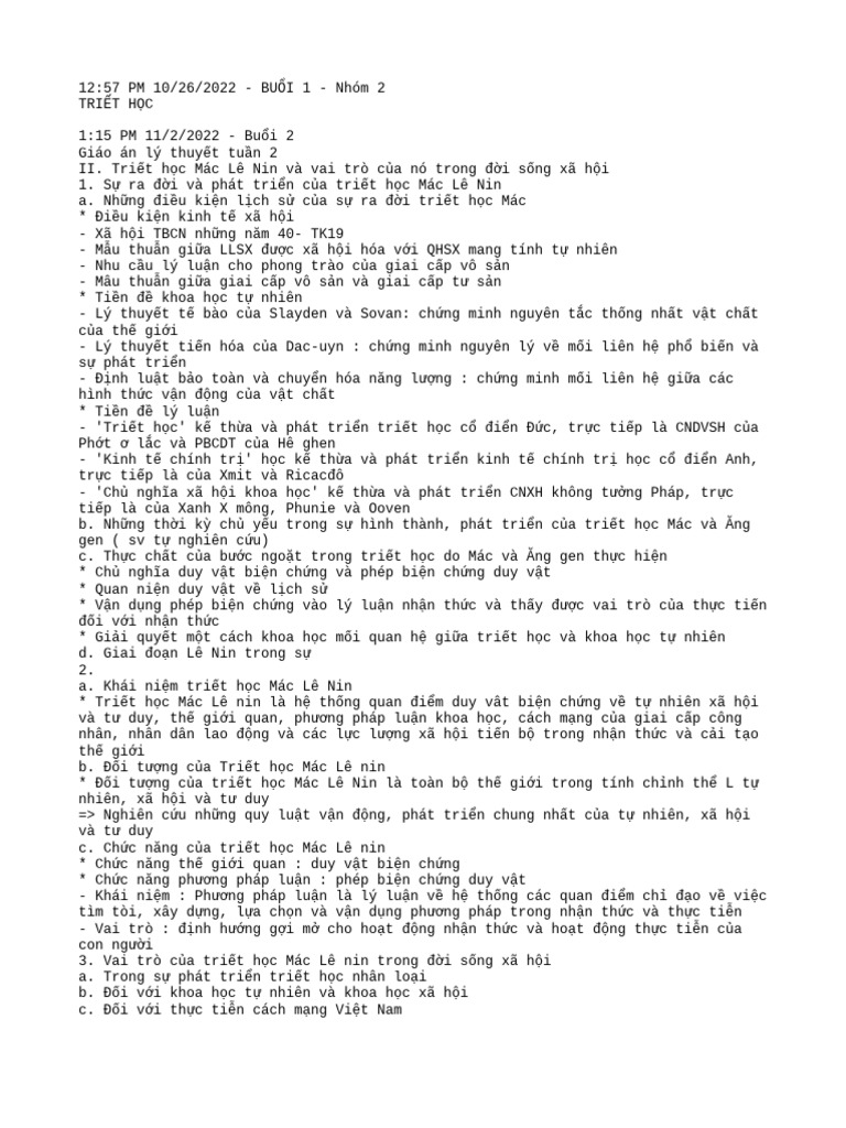 Vở ghi Triết | PDF