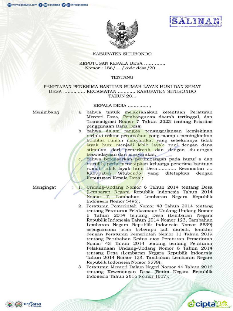 SK - KPM RTLH (WWW - Ciptadesa.com) | PDF