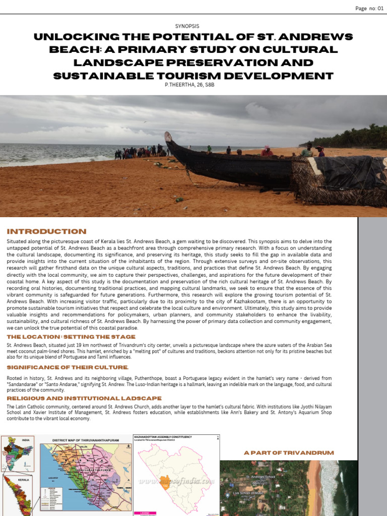 Unlocking The Potential of St. Andrews Beach A Primary Study On Cultural Landscape Preservation ...