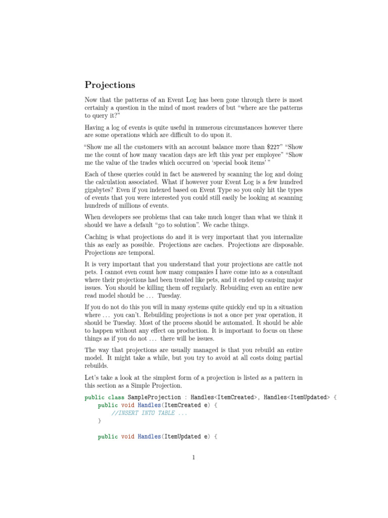 Projection Intro | PDF | Computing | Data Management