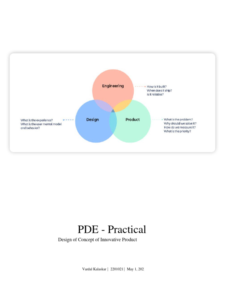 PDE - Practical: Design of Concept of Innovative Product | PDF ...