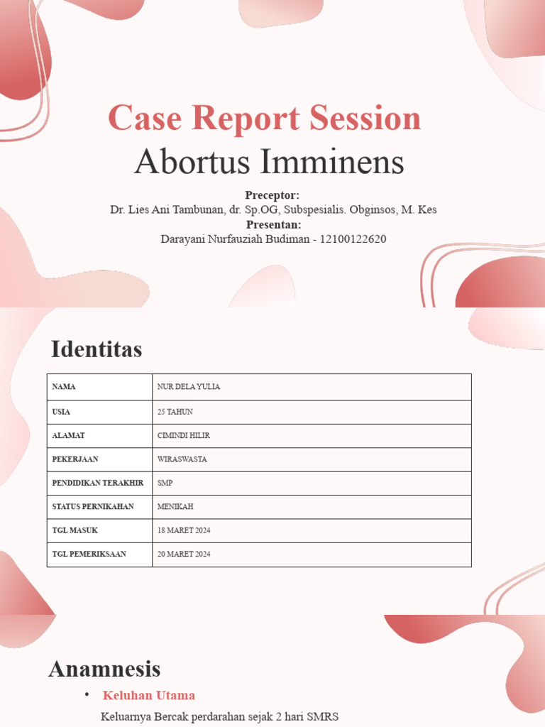 Crs Abortus Imminens | PDF