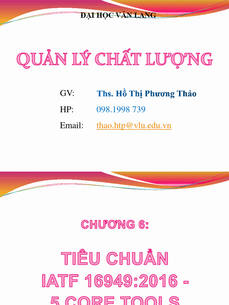 Chuong 6 - IATF + 5 Core Tools - R | PDF