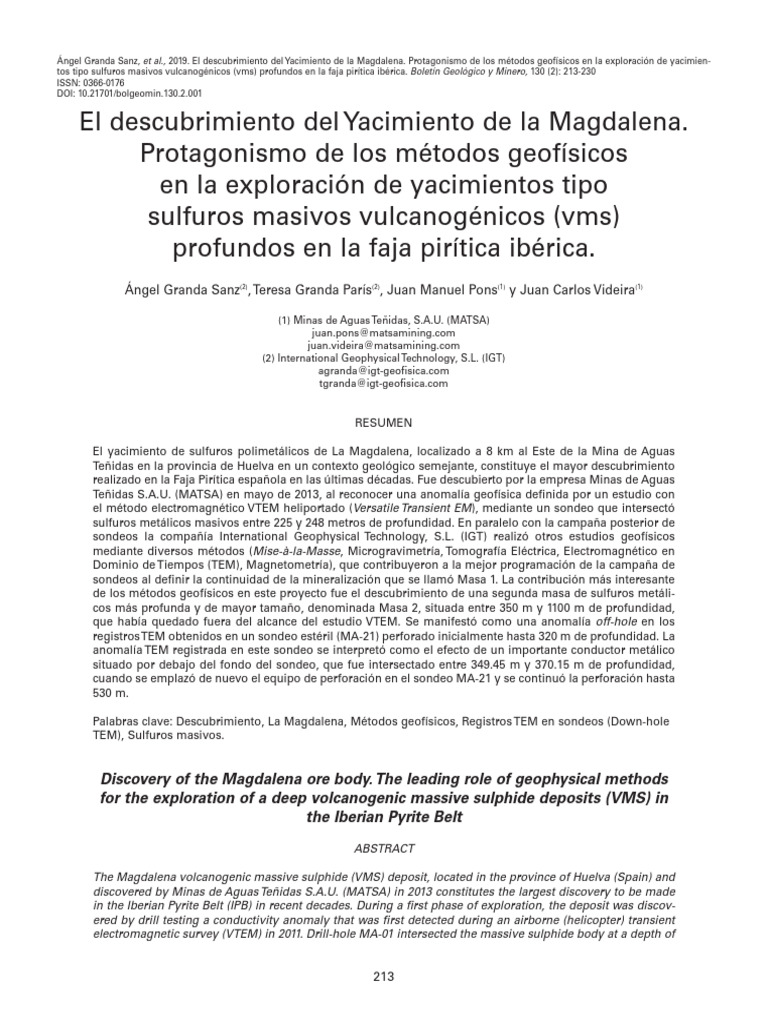 Caso de Descubrimiento de Un Yacimiento | PDF | Geophysical Survey (Archaeology) | Geology