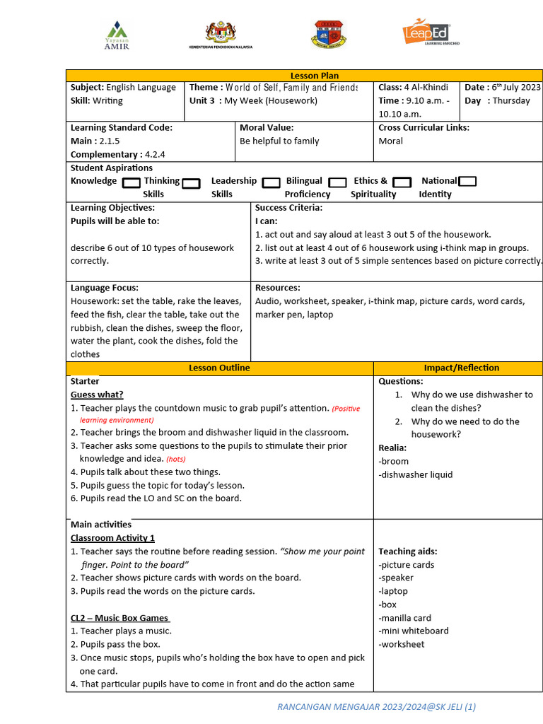 RPH Flo | PDF | Teachers | Human Communication