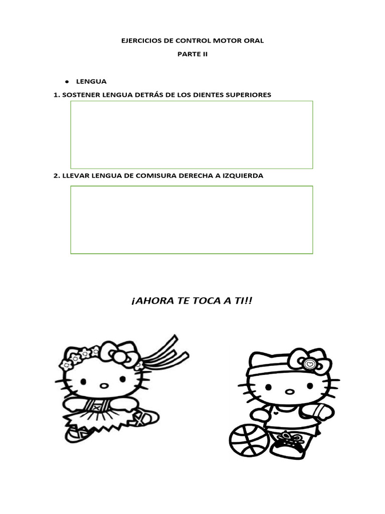 Ejercicios de Control Motor Oral | PDF
