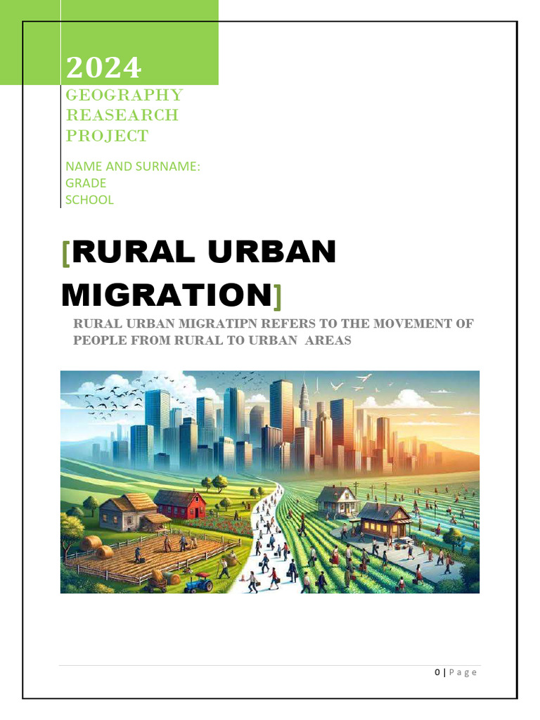 Rural Urban Migration | PDF | Human Migration | Urbanization