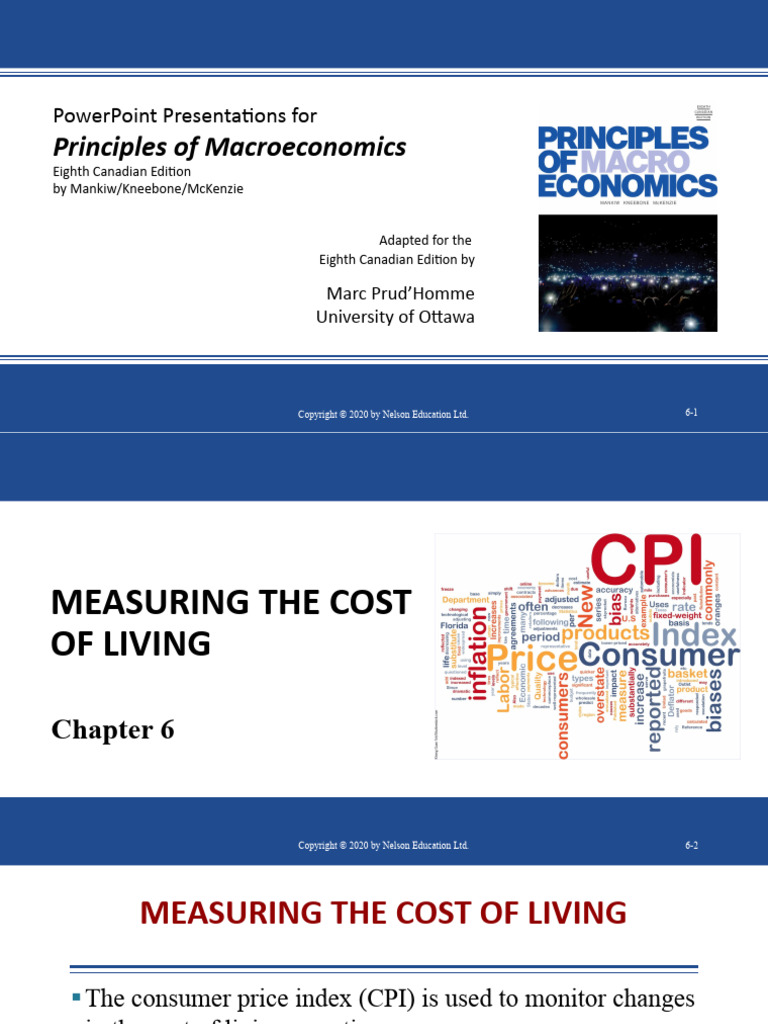 ch06 - PPT - Mankiw Macro8Ce | PDF | Cost Of Living | Consumer Price Index