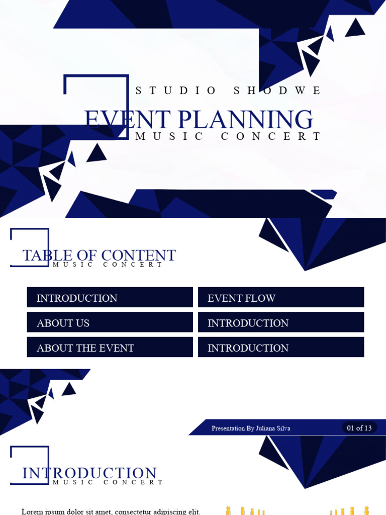 Blue Modern Event Planning Presentation Landscap | PDF