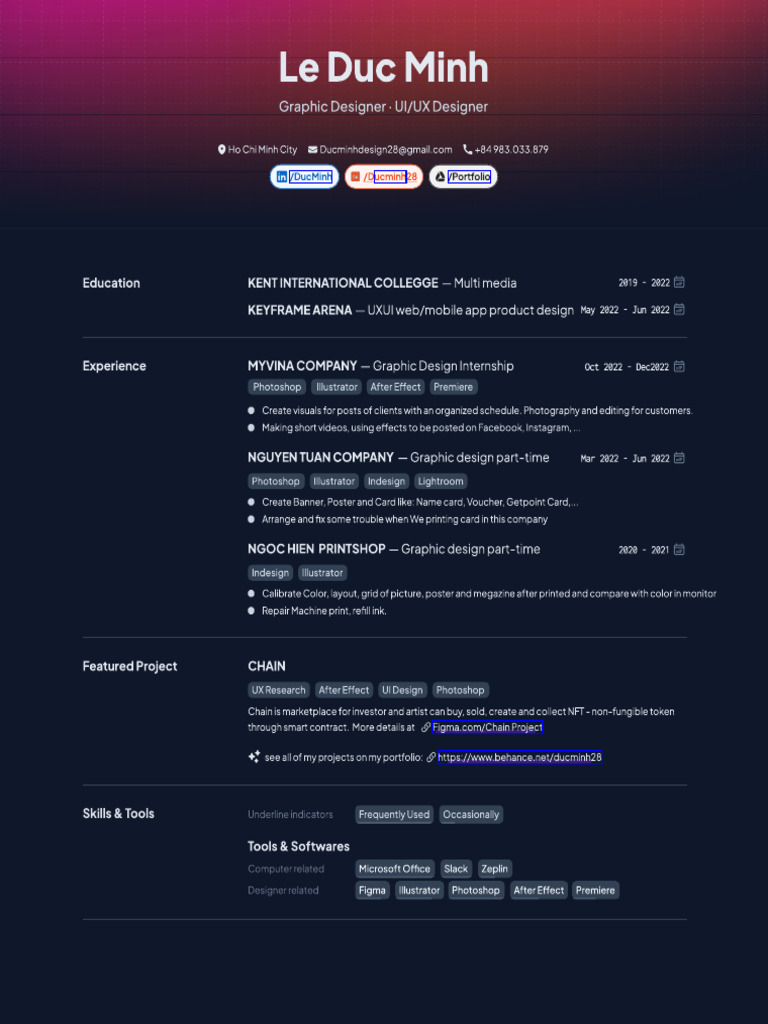 Le Duc Minh - UX.ui Design | PDF