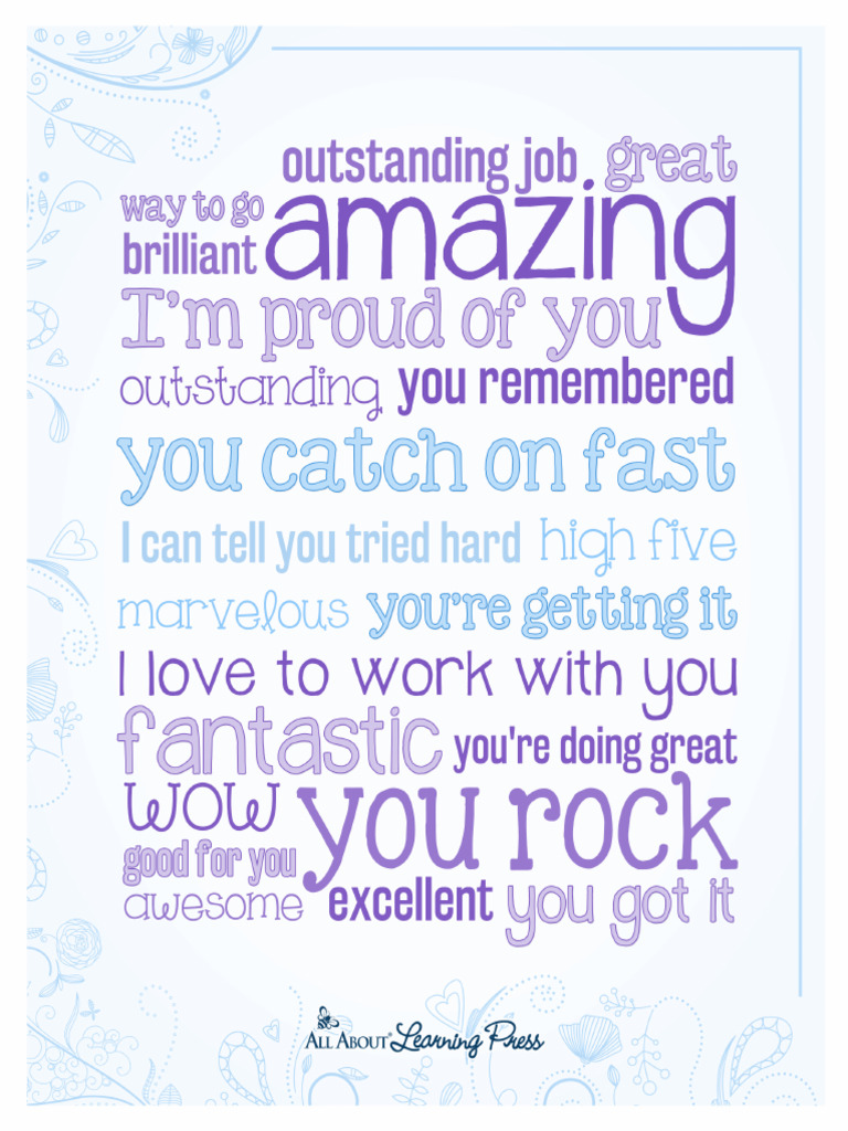 Encouraging Words Poster | PDF