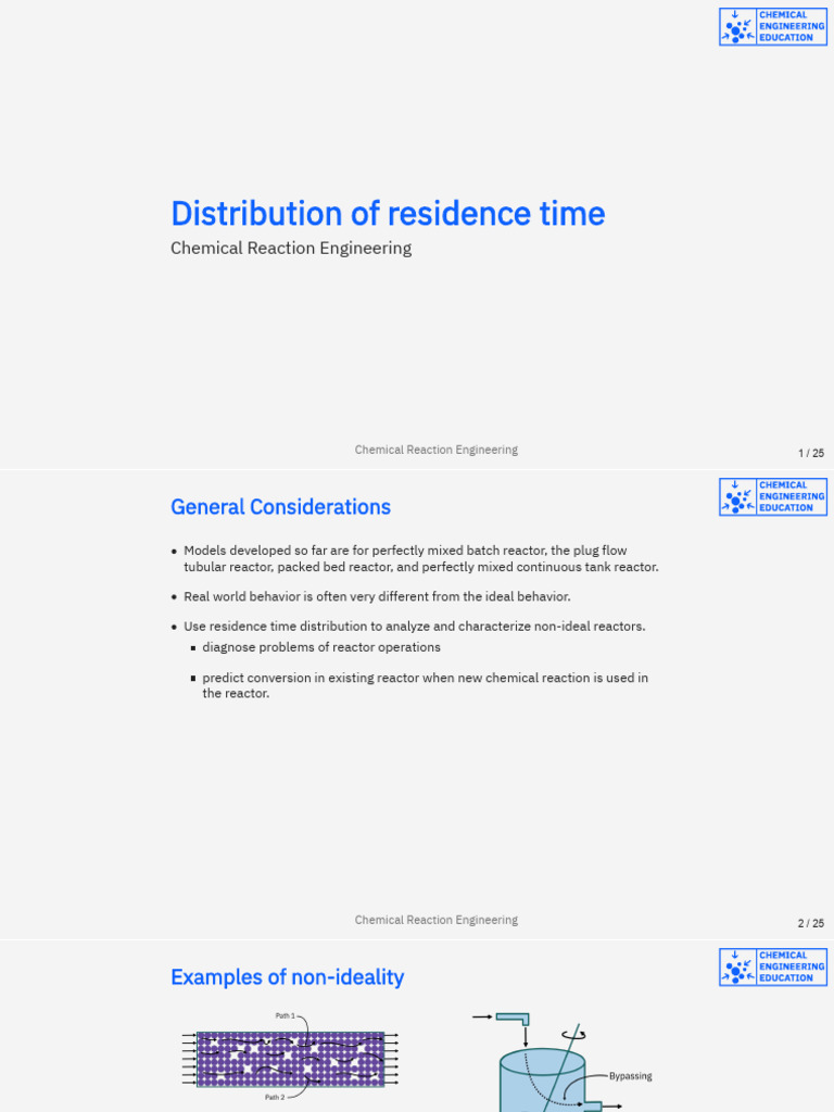 10-Distribution-Of-Residence-Time - CHEN3010 | PDF | Chemical Reactor ...