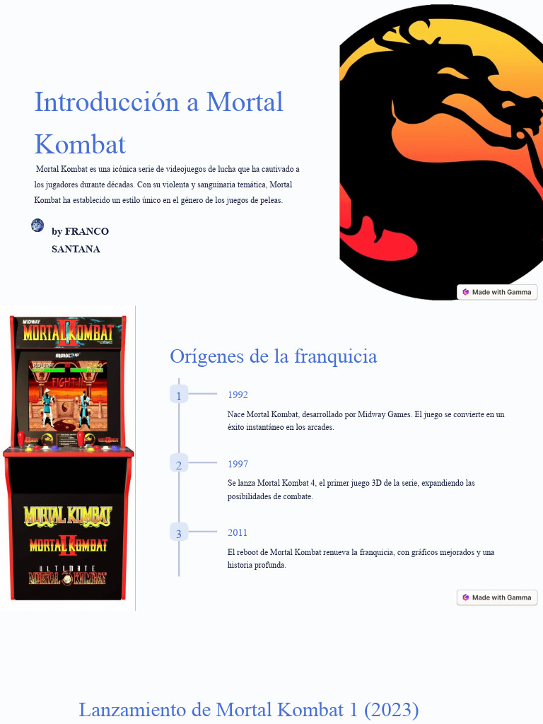 Introduccion A Mortal Kombat | PDF | Videojuegos | Videojuego Gameplay