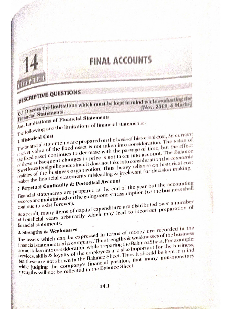 Final Accounts | PDF