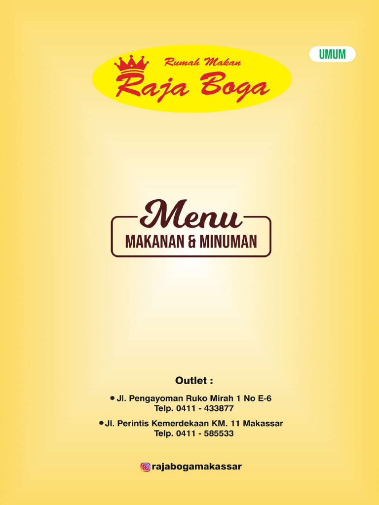 Menu Raja Boga | PDF