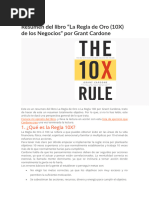 La Regla 10X de Grant Cardone | PDF | Pensamiento | Mente