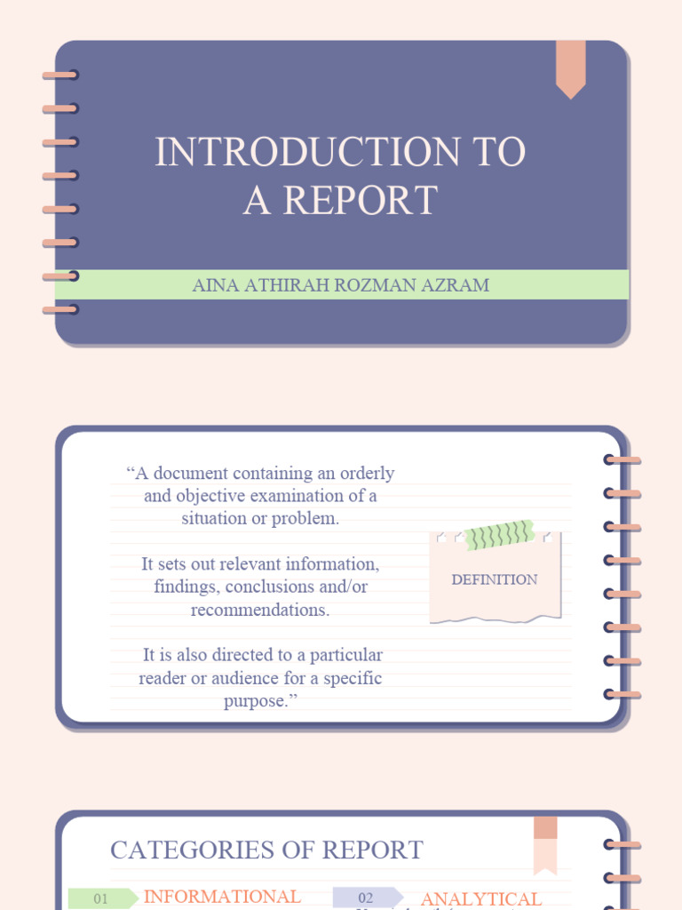 Intro To A Report | PDF | Information | Business