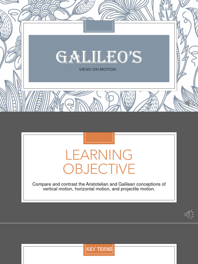 Lesson 3 - GALILEO'S VIEWS ON MOTION | PDF | Acceleration | Galileo Galilei