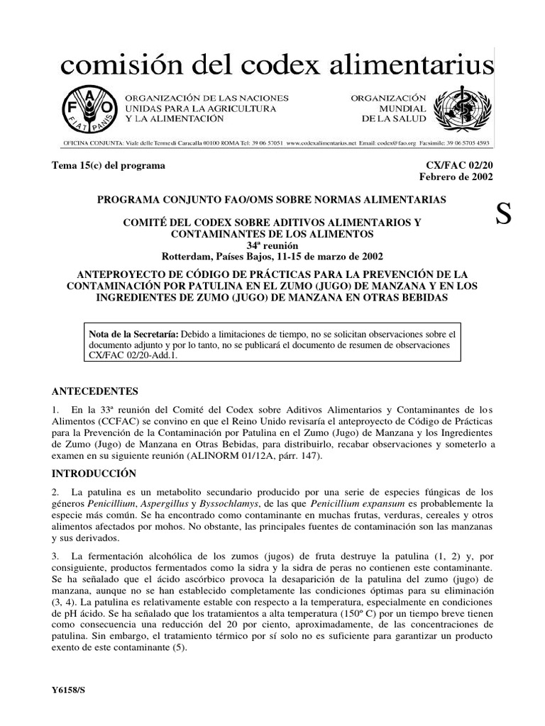 Toxina Patulina en Frutas 2 | PDF | Fruta | Análisis de Riesgo y Puntos ...