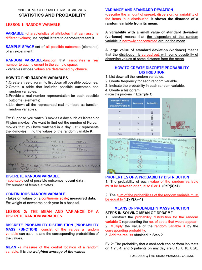Statistics and Probability Midterm Reviewer | PDF | Normal Distribution ... Statistics and Probability Midterm Reviewer | PDF | Normal Distribution ...