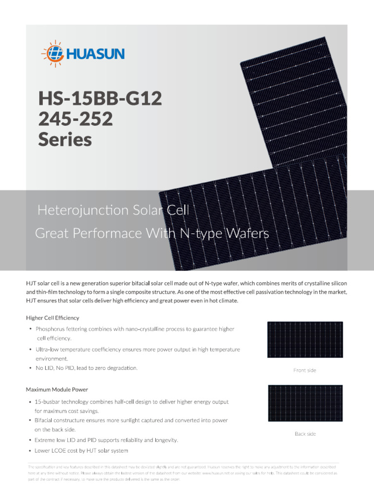 g12 15bb HJT Solar Cells | PDF