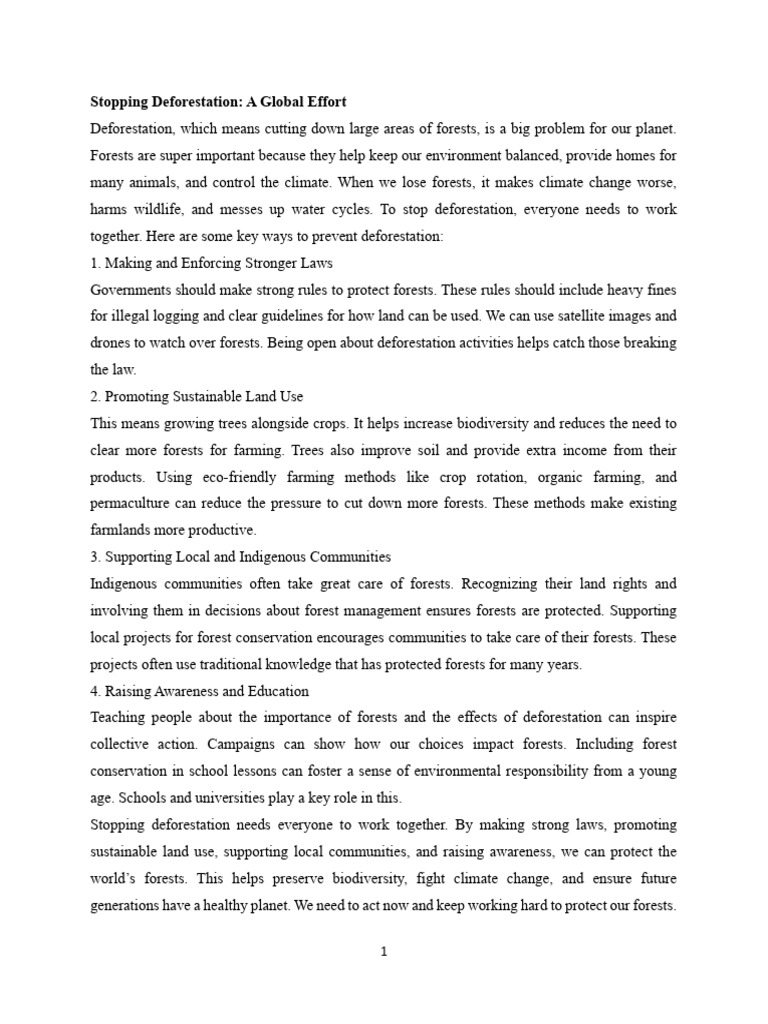 Sean P - Poster Deforestation Article | PDF