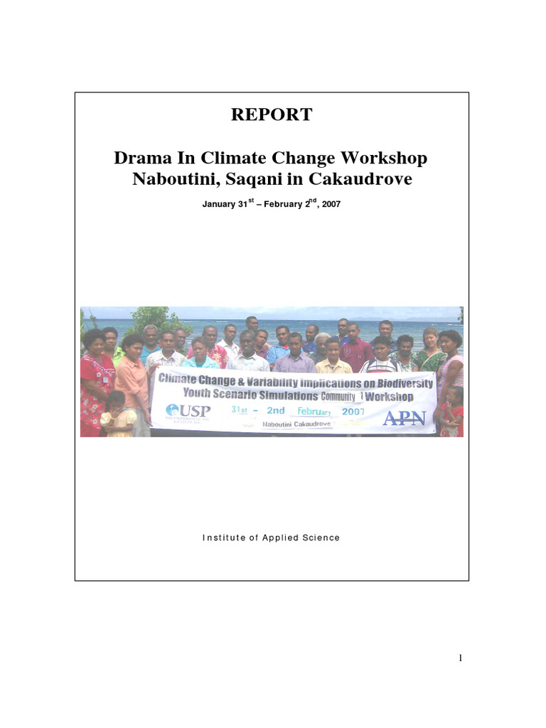 Drama in Climate Change Workshop | PDF | Biodiversity | Sustainability