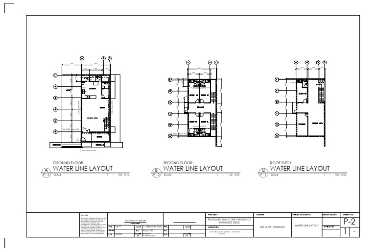 Water Line Layout Water Line Layout Water Line Layout: Ground Floor ...