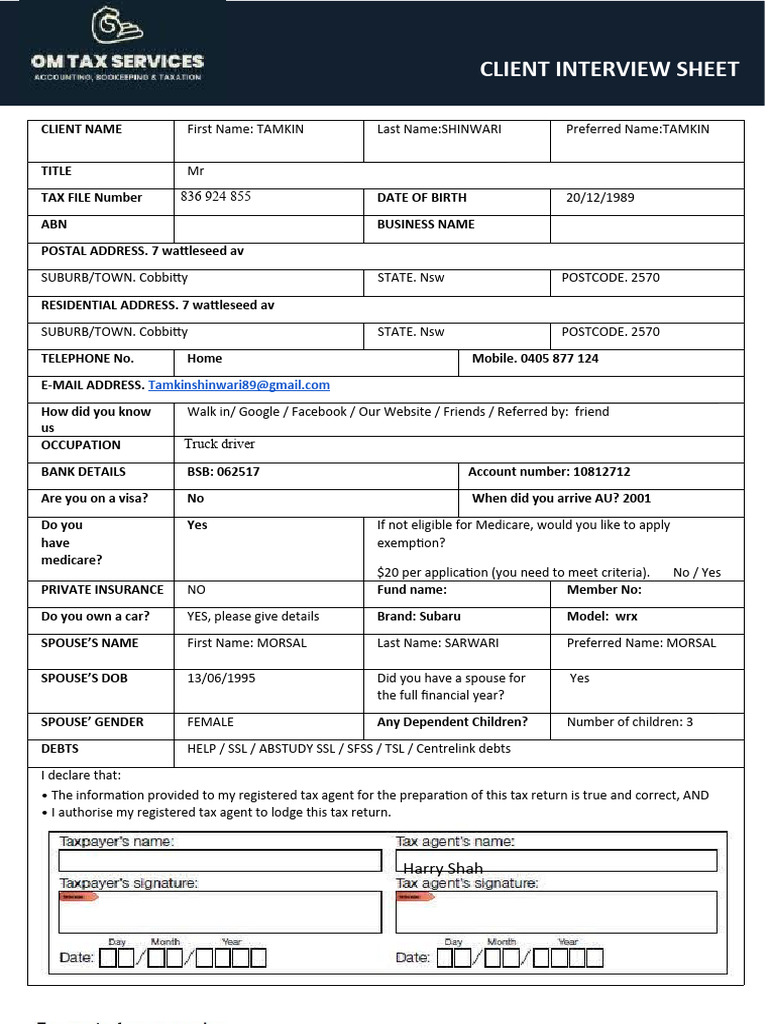 Client Interview Summary | PDF