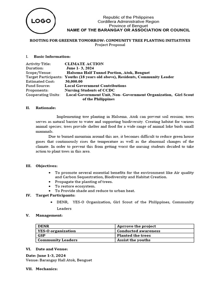 PROJECT-PROPOSAL-TEMPLATE - Cenal | Download Free PDF | Trees | Plants