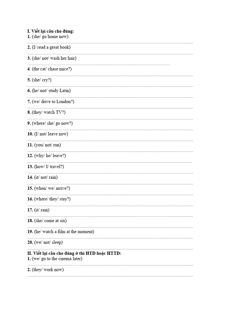 English Sentence Correction Exercises | PDF