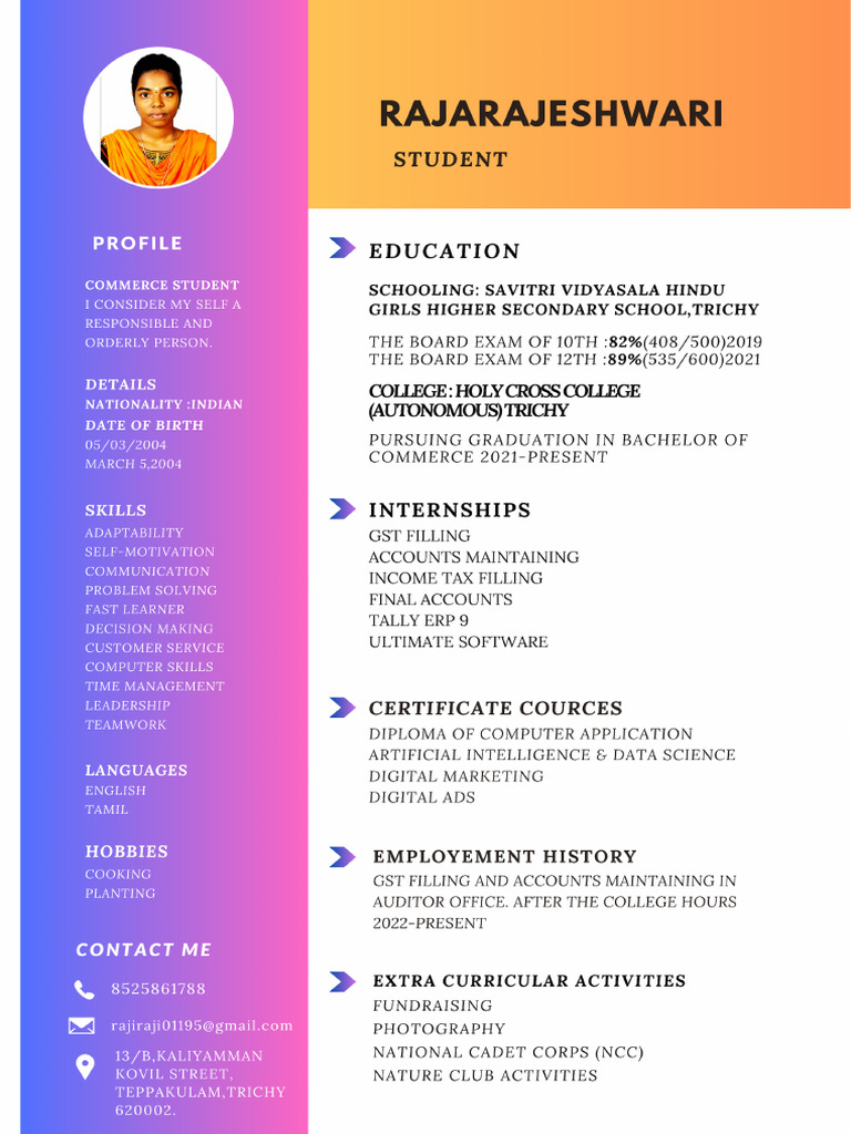 Raji Resume | PDF