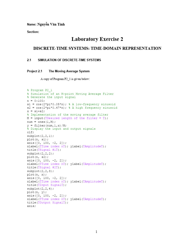 Labex 2 | PDF | Low Pass Filter | Filter (Signal Processing)