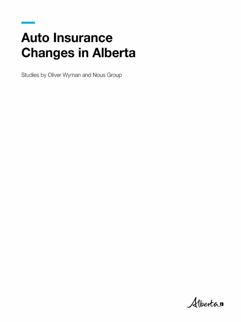 TBF Auto Insurance Changes in Alberta 2024 | PDF | Insurance | Vehicle ...