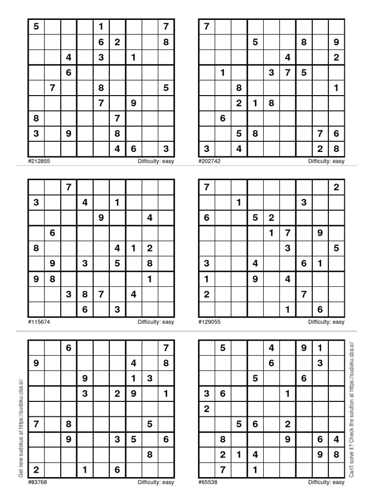 sudoku_easy | PDF | Logic Puzzles | Np Complete Problems
