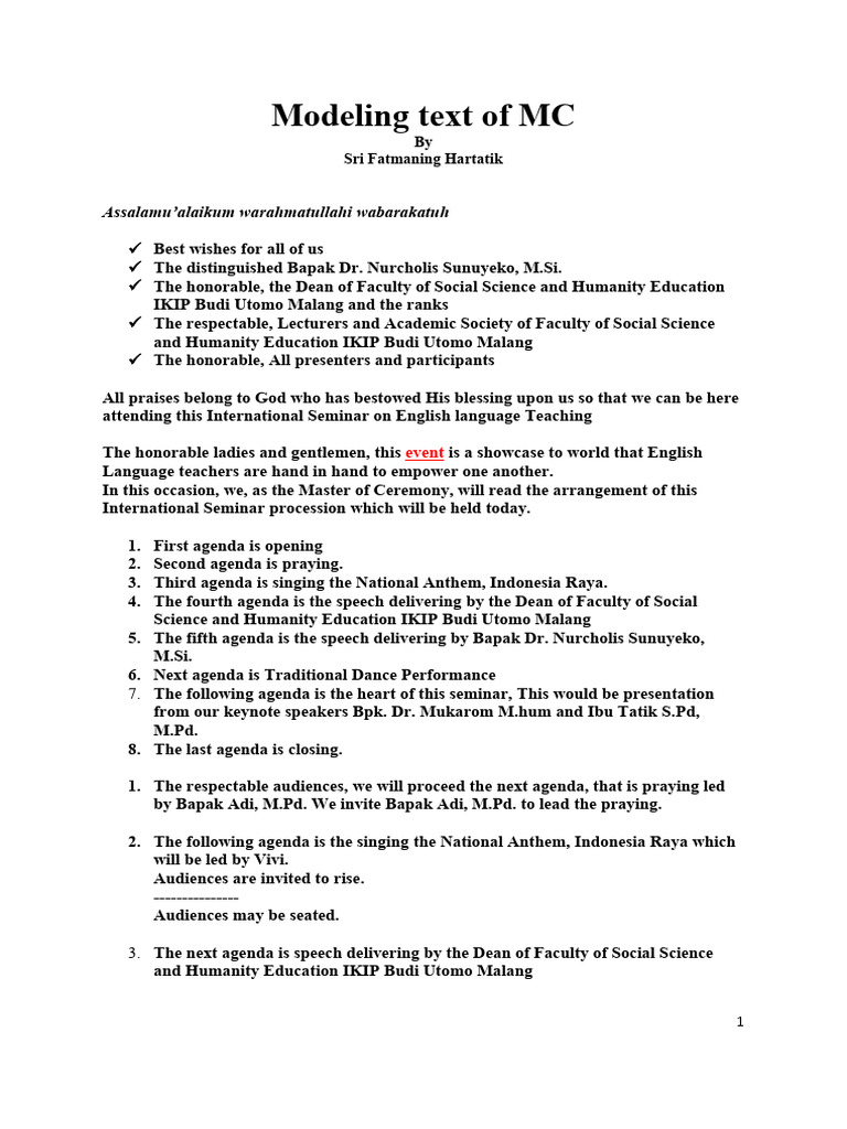 Modelling Text of MC | PDF
