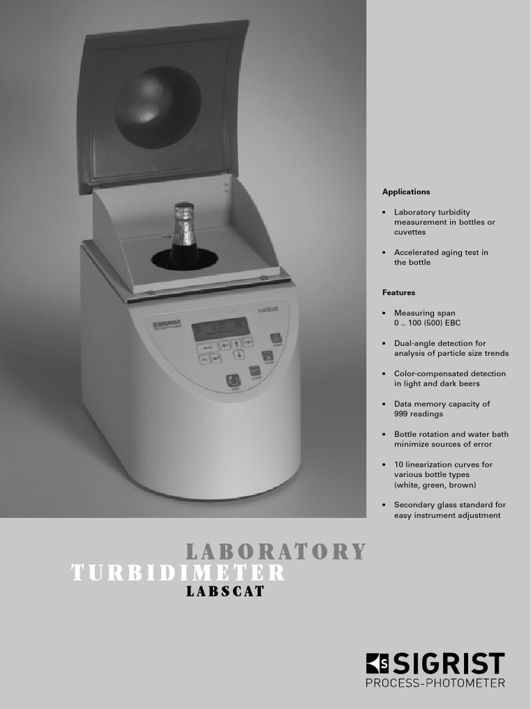 Brochure Laboratory Turbidimeter LabScat (10149E 3 E) | PDF | Beer