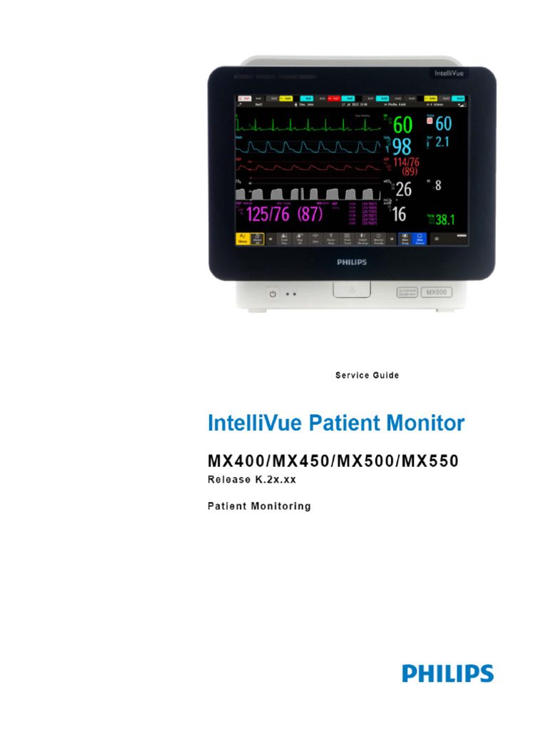Philips MX400 MX450 MX500 MX550 IntelliVue Service Manual | PDF