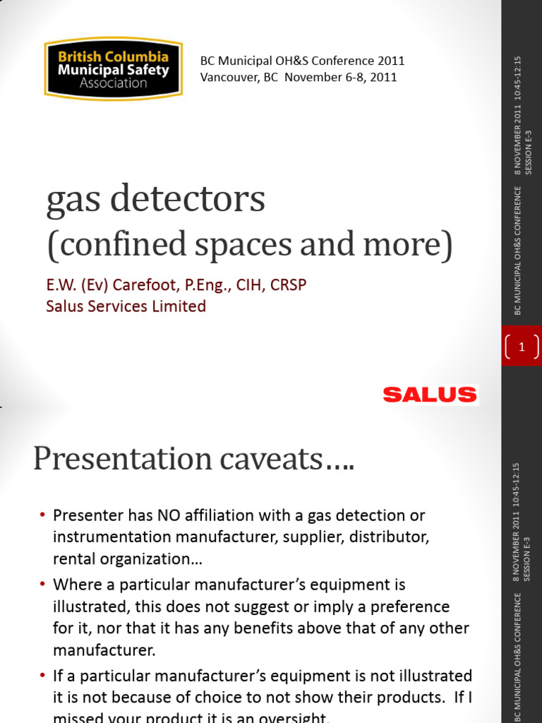 E 3 Gas Detectors1 | PDF | Carbon Dioxide | Calibration