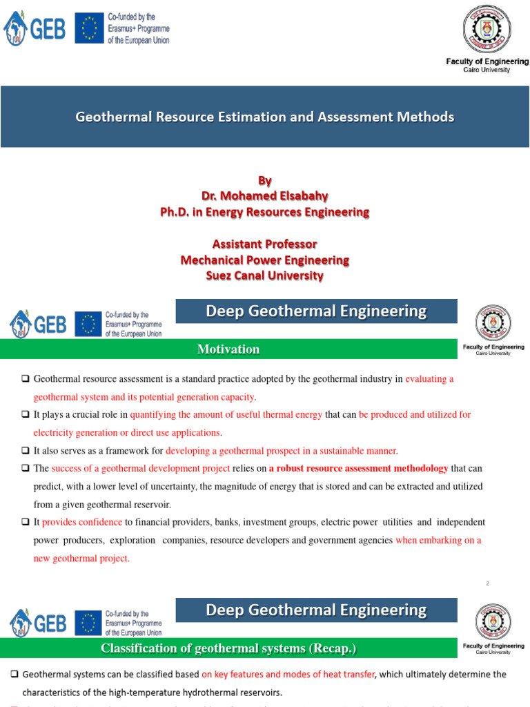 6 - Geothermal Resource Estimation and Assessment Methods | PDF ...