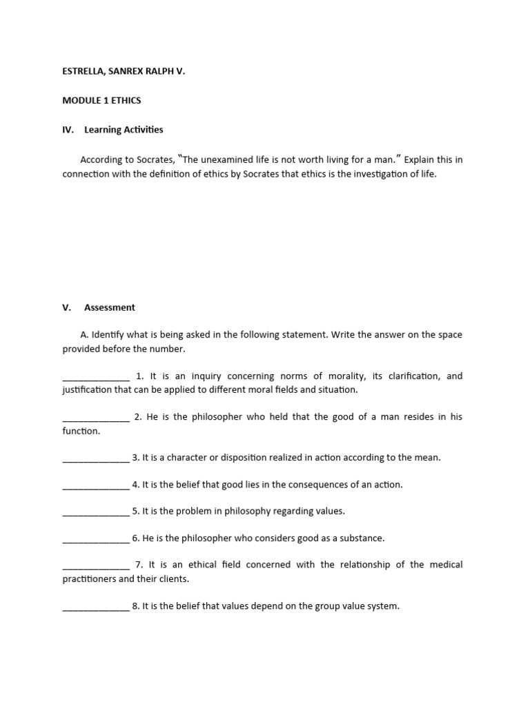 ETHICS MODULES | PDF | Utilitarianism | Pleasure