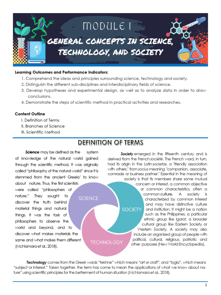 General Concepts in Science, Technology, and Society | PDF | Experiment ...
