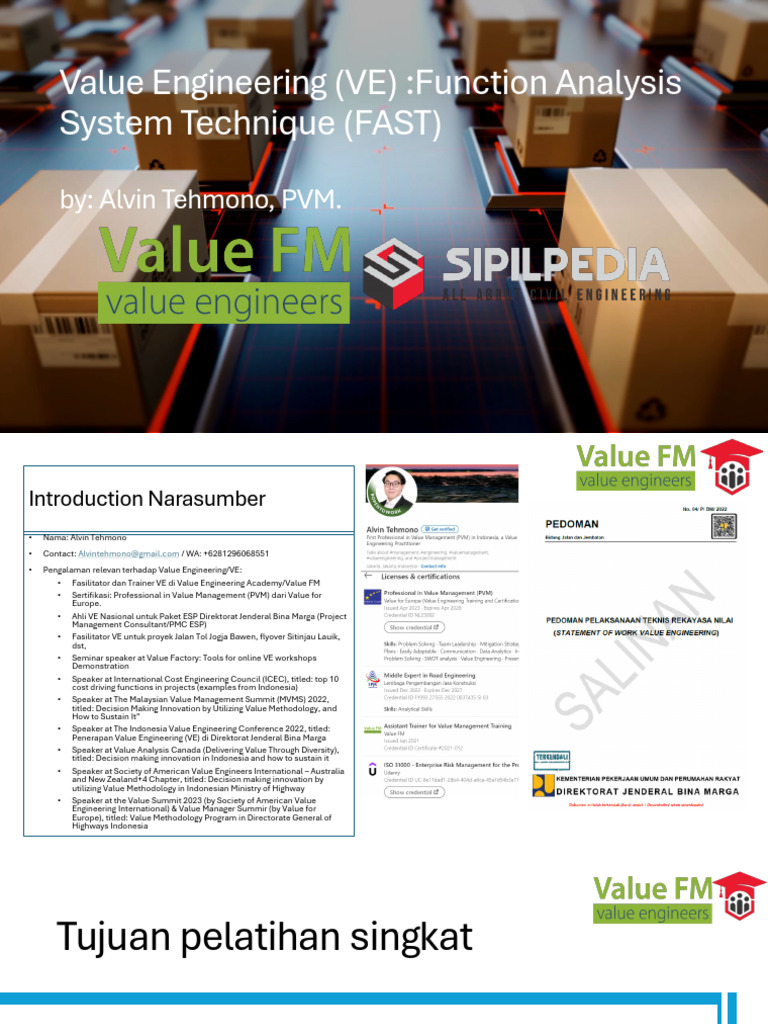 Contoh Penggunaan Analisa Fungsi Value Engineering Di Bidang Konstruksi | PDF
